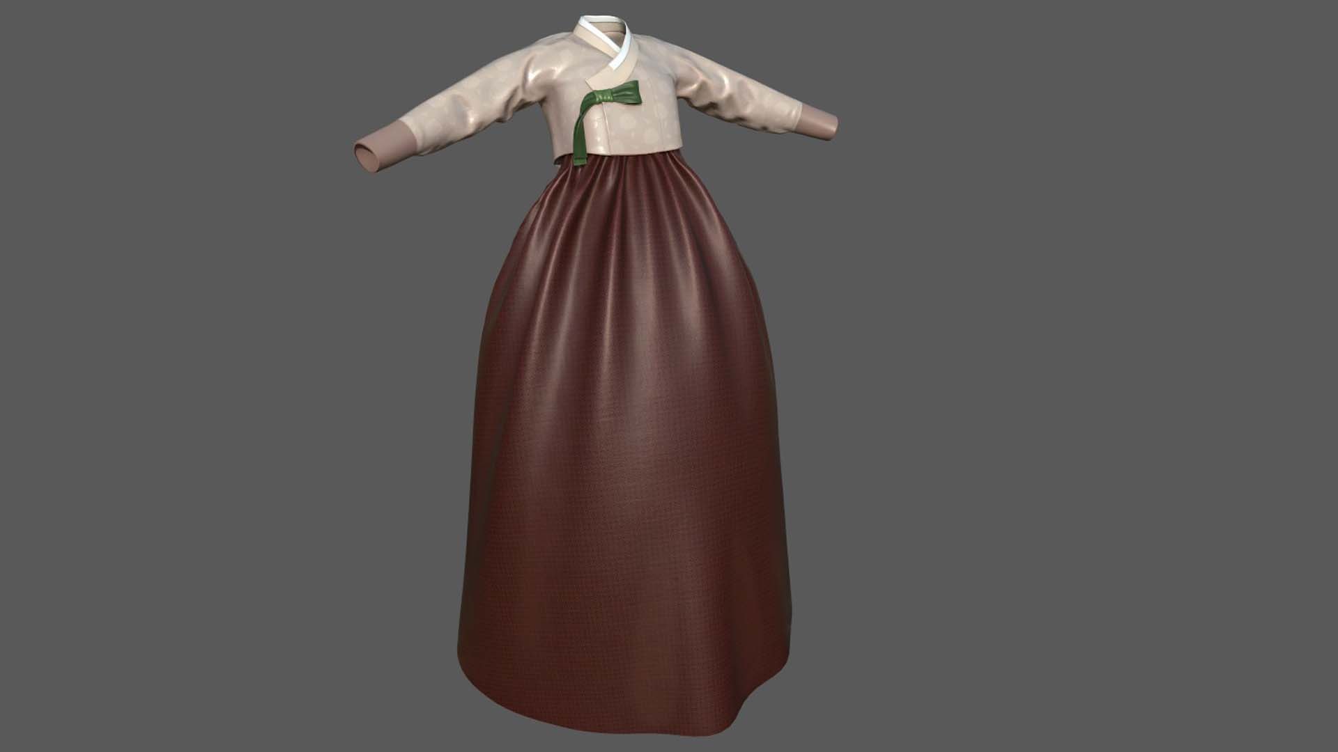 3D Model Modern Hanbok - TurboSquid 1694110