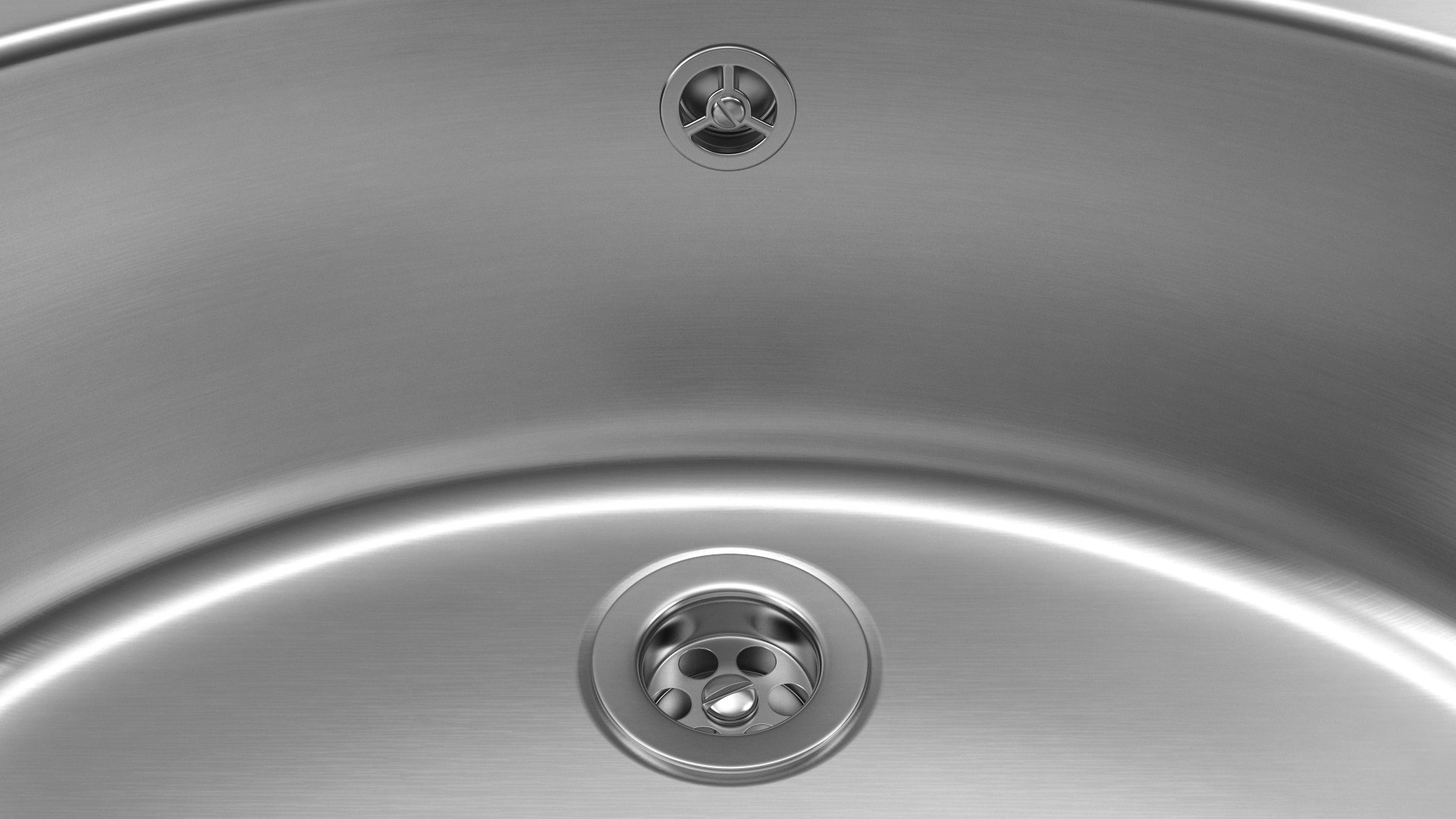 Oval Kitchen Sink With Overflow Drain 3D Model - TurboSquid 1734849