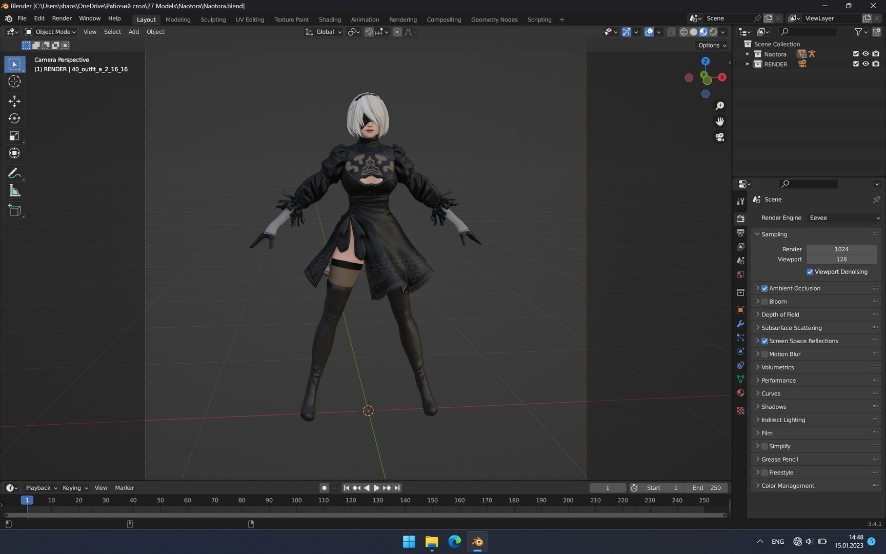 3D Model YoRHa Naotora - TurboSquid 2080861