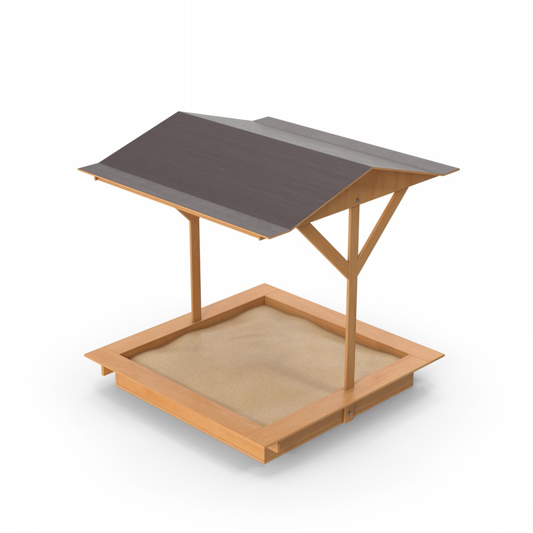 3D Wooden Playground Sandbox - TurboSquid 2182473