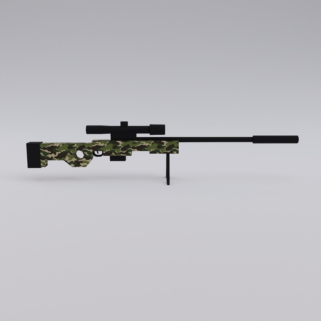 3D AWM Arctic Warfare Magnum Sniper Rifle Gun - TurboSquid 1991475