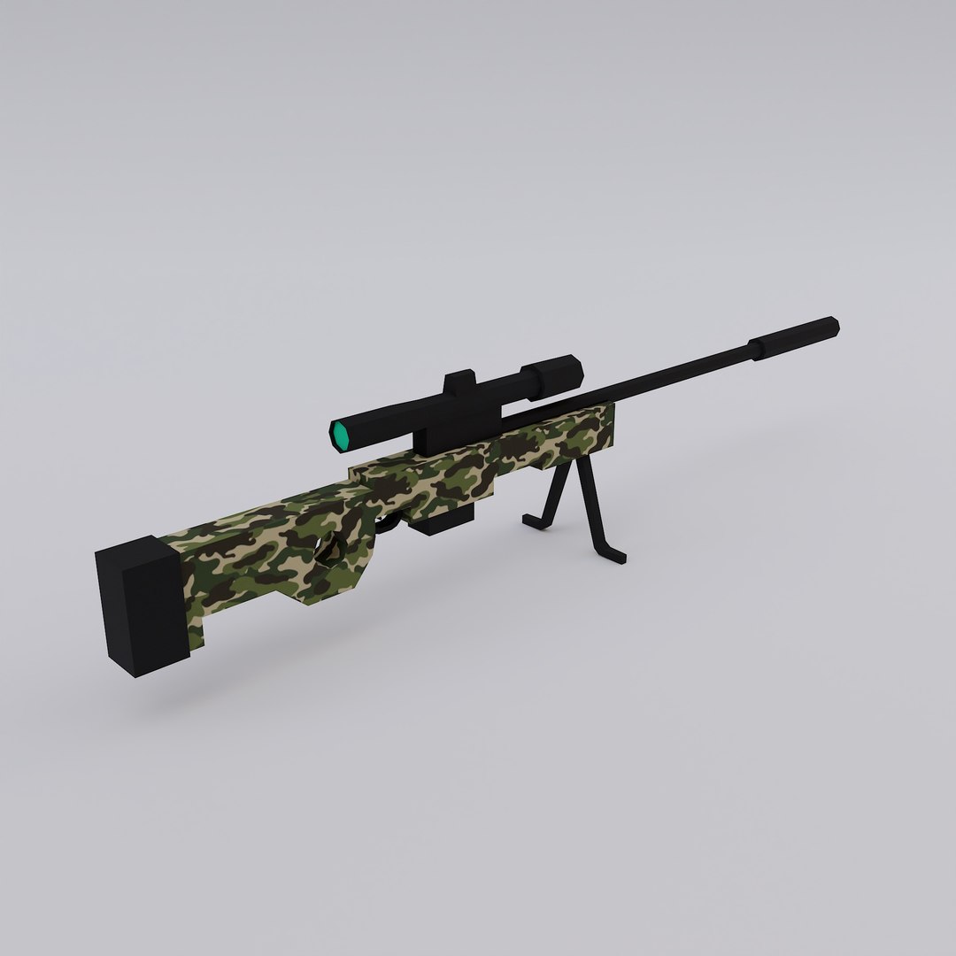 3D AWM Arctic Warfare Magnum Sniper Rifle Gun - TurboSquid 1991475
