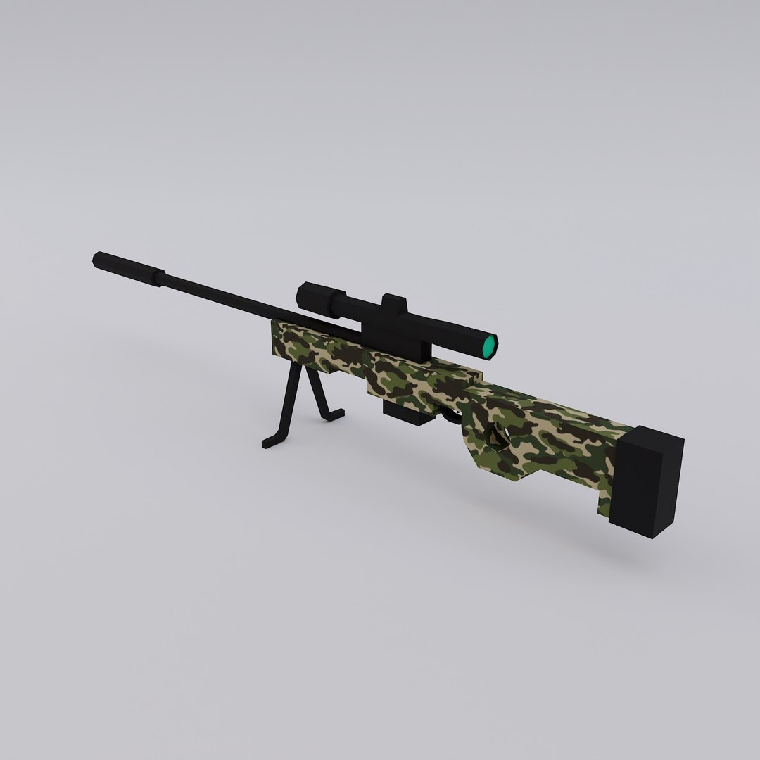 3D AWM Arctic Warfare Magnum Sniper Rifle Gun - TurboSquid 1991475