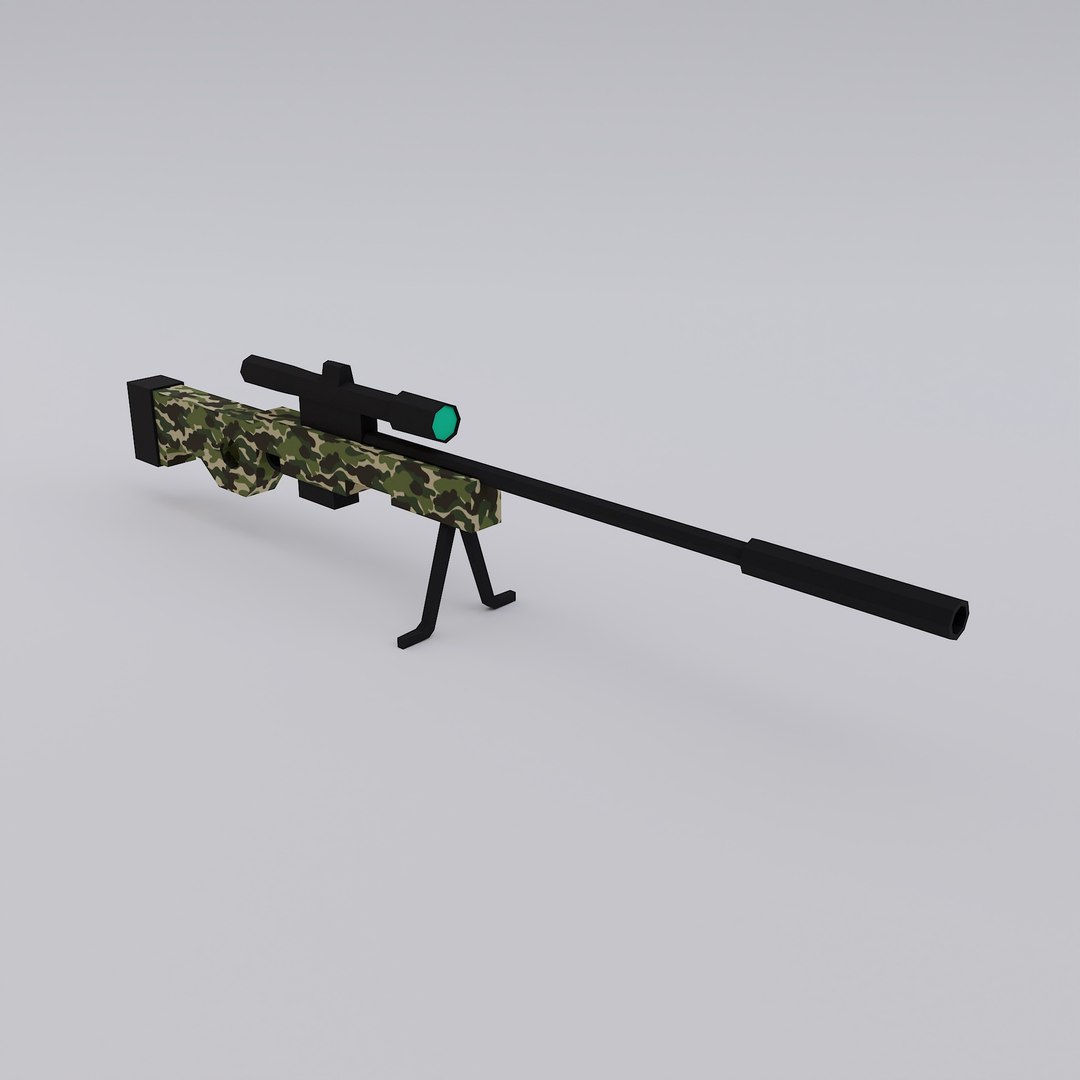 3D AWM Arctic Warfare Magnum Sniper Rifle Gun - TurboSquid 1991475