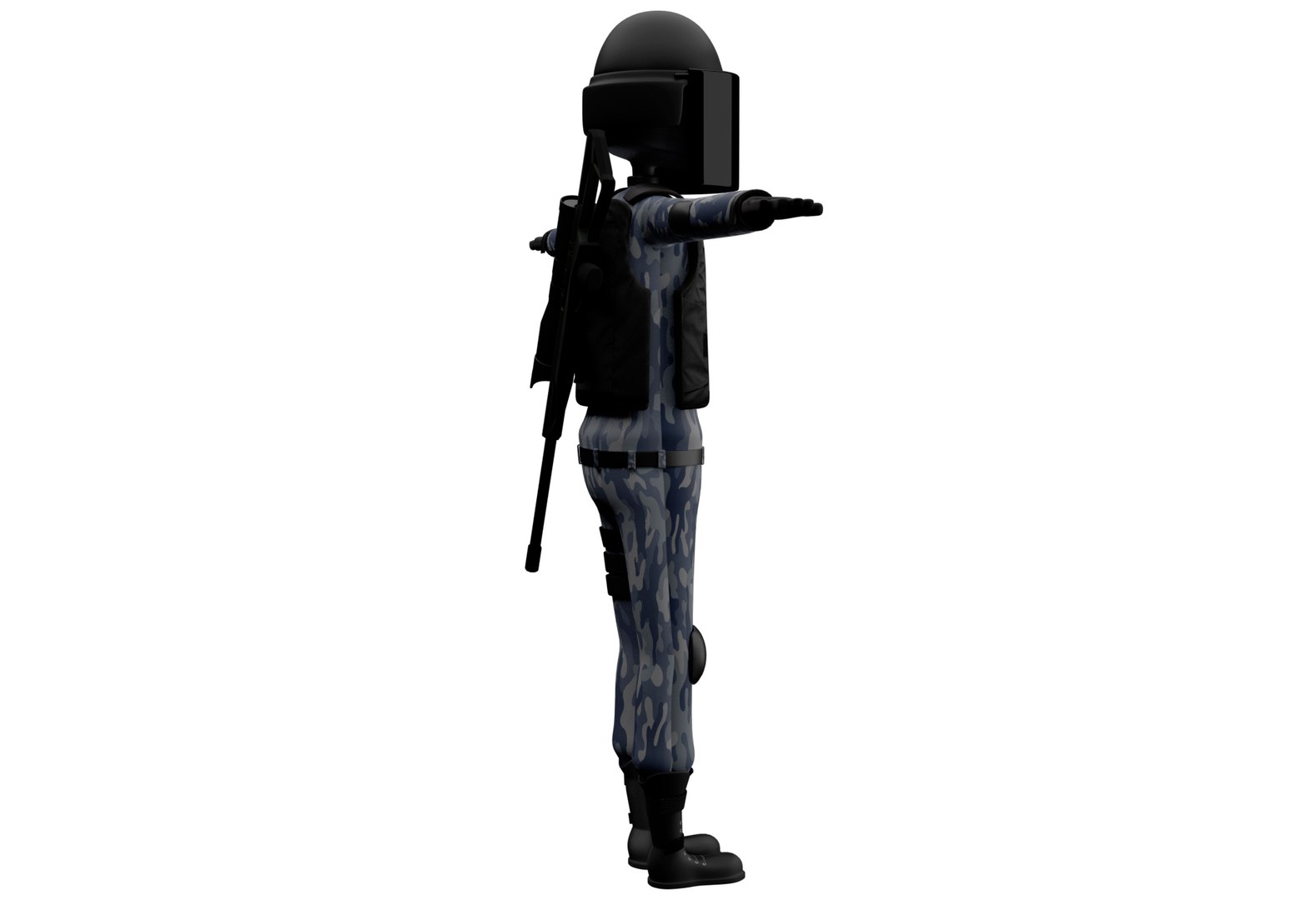 3D Cartoon Police Riot Officer - TurboSquid 1489862