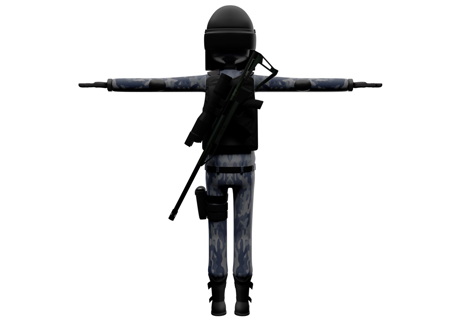 3D Cartoon Police Riot Officer - TurboSquid 1489862