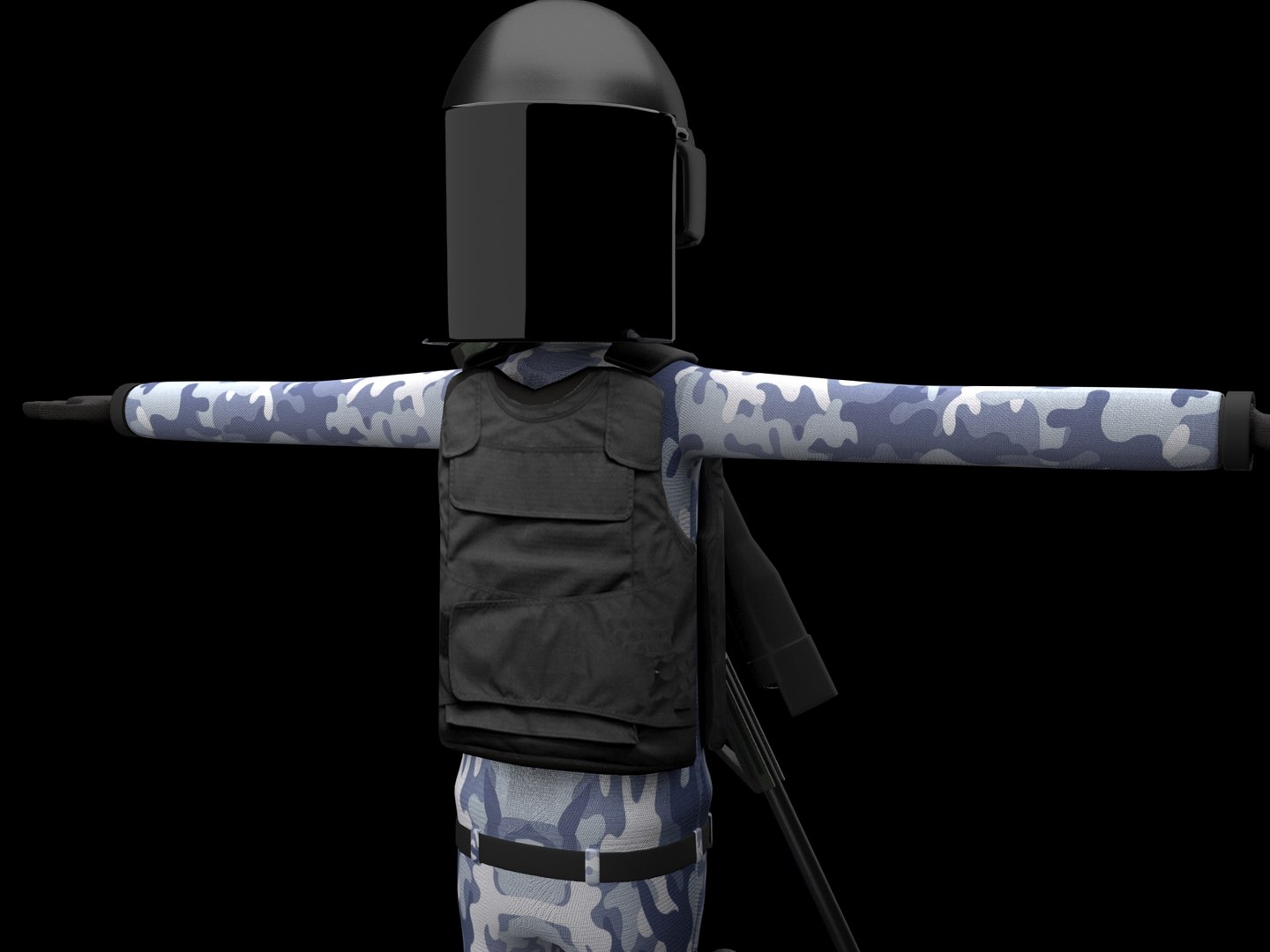 3D Cartoon Police Riot Officer - TurboSquid 1489862