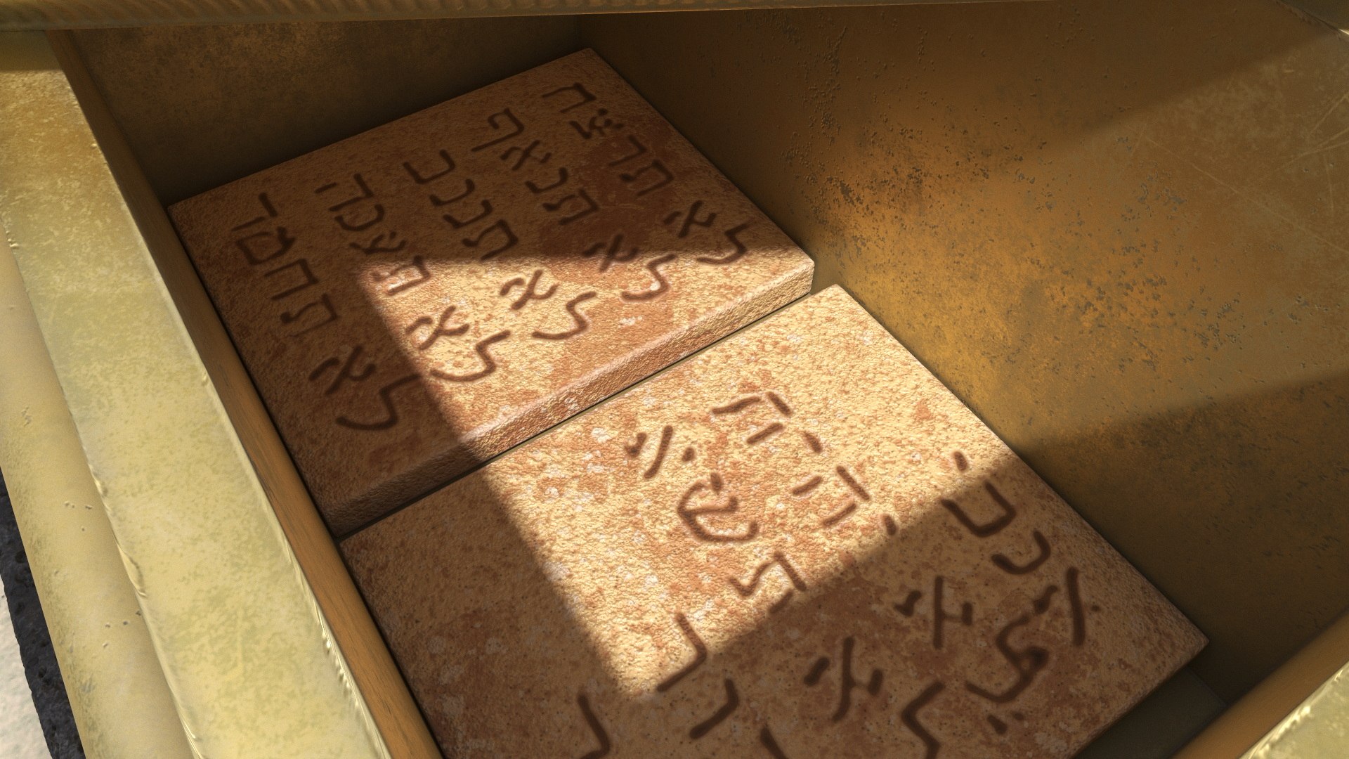 3D Ark Of The Covenant With Tablets Model - TurboSquid 2290784
