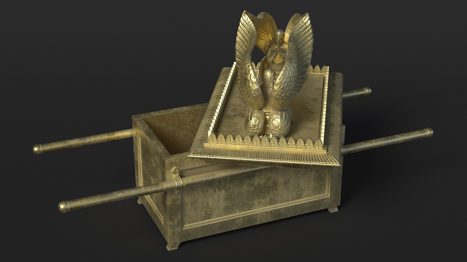 3D Ark Of The Covenant With Tablets Model - TurboSquid 2290784