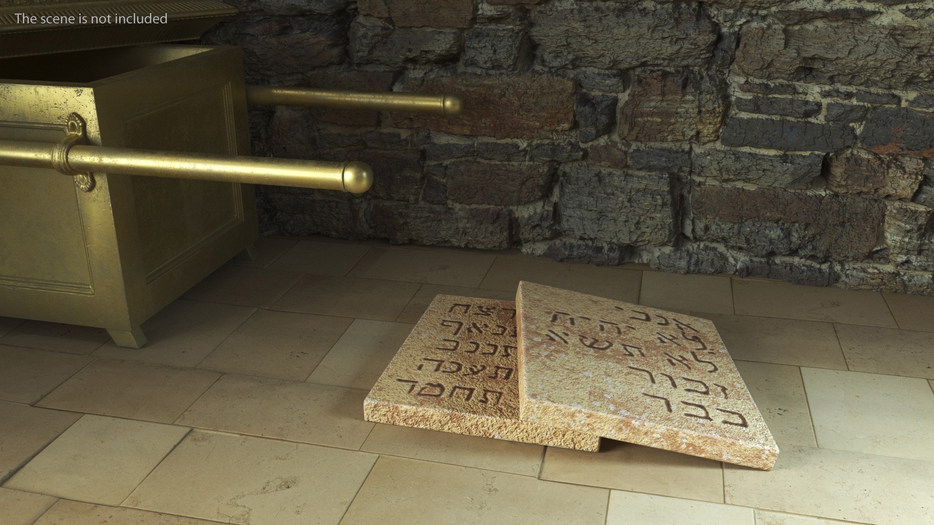 3D Ark Of The Covenant With Tablets Model - TurboSquid 2290784
