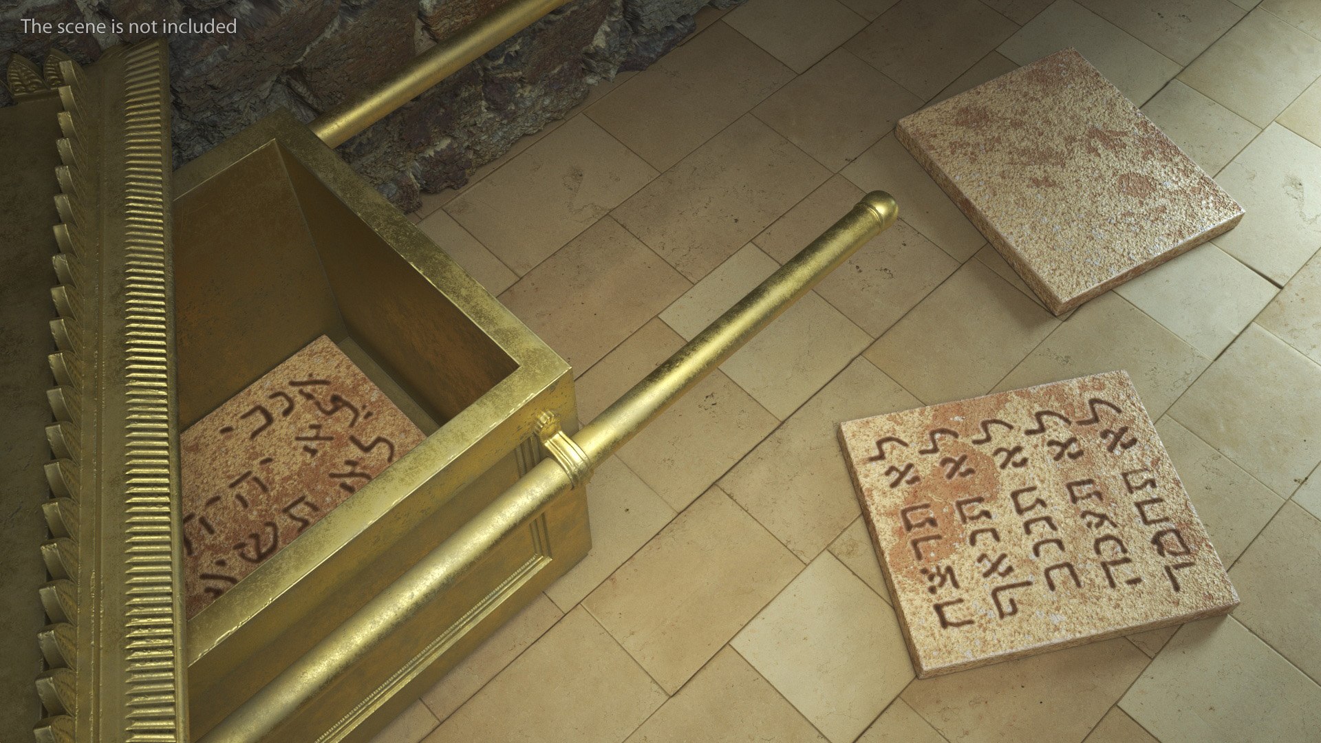 3D Ark Of The Covenant With Tablets Model - TurboSquid 2290784