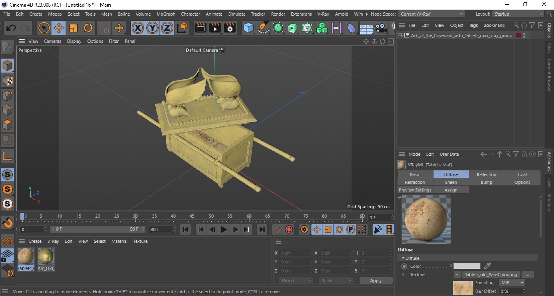 3D Ark Of The Covenant With Tablets Model - TurboSquid 2290784