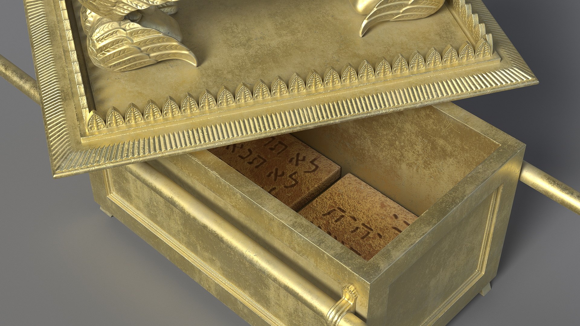 3D Ark Of The Covenant With Tablets Model - TurboSquid 2290784