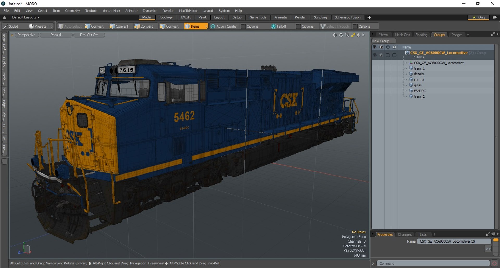 CSX GE AC6000CW Locomotive 3D - TurboSquid 2208658