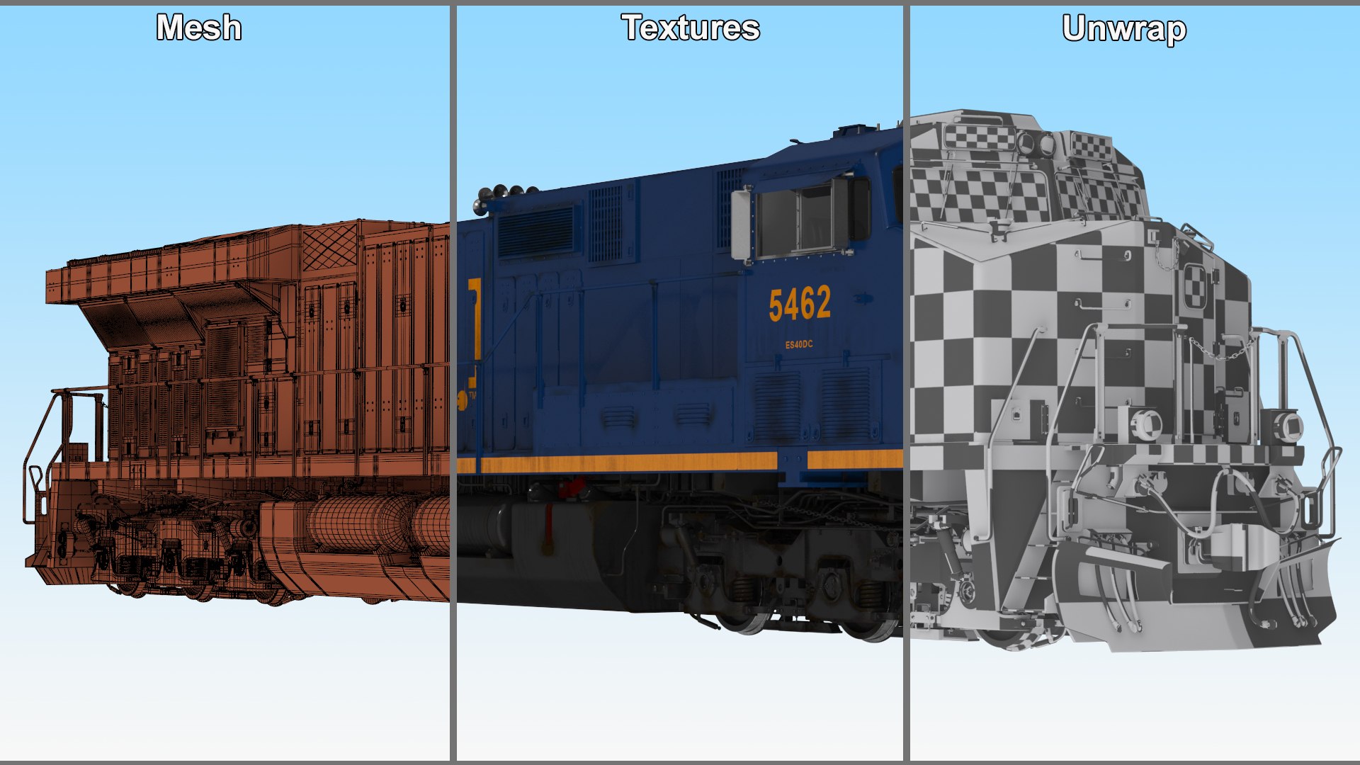 CSX GE AC6000CW Locomotive 3D - TurboSquid 2208658