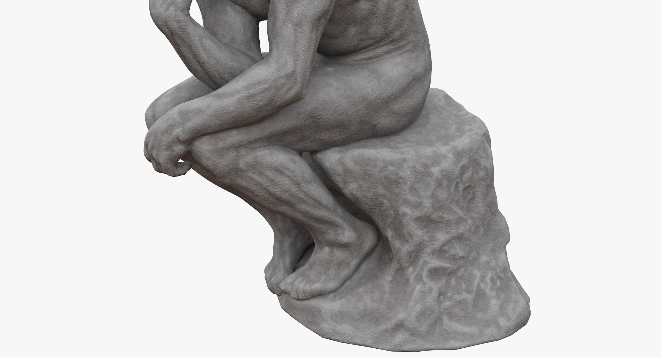The Thinker Stone Statue 3D model - TurboSquid 1854377