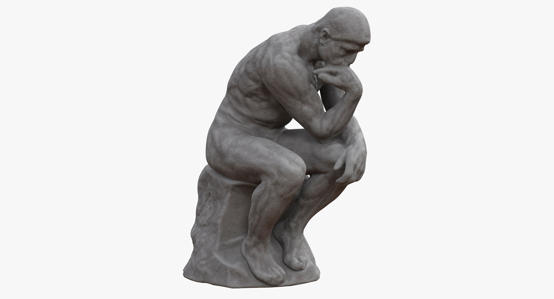 The Thinker Stone Statue 3D model - TurboSquid 1854377