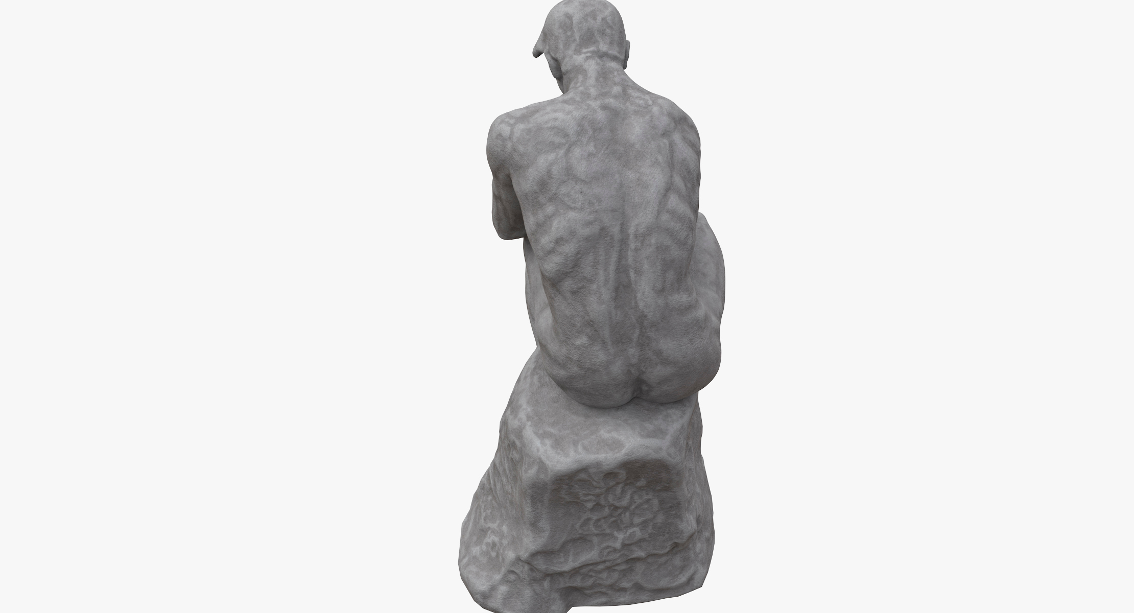 The Thinker Stone Statue 3D model - TurboSquid 1854377