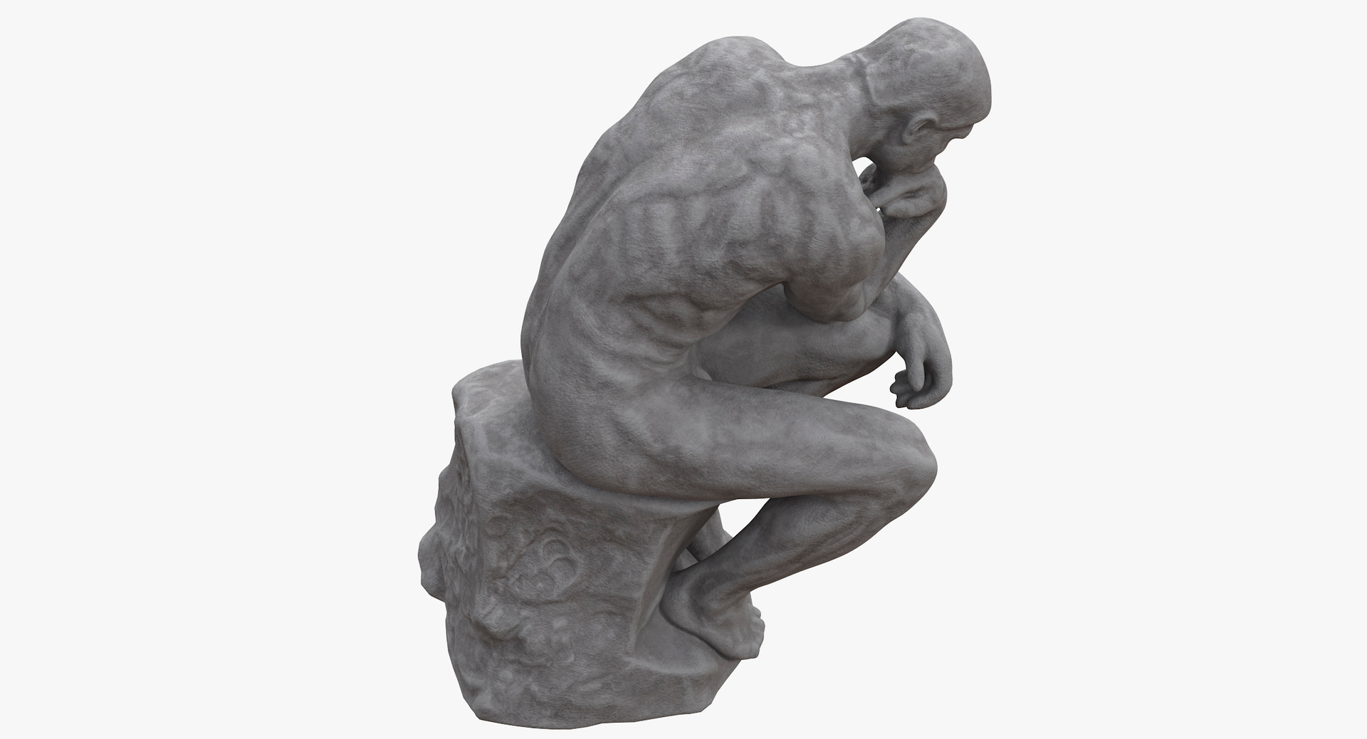 The Thinker Stone Statue 3D model - TurboSquid 1854377