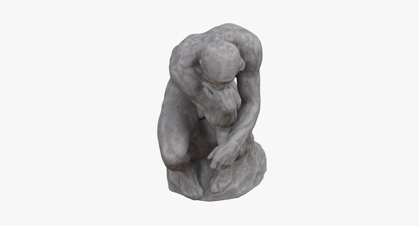 The Thinker Stone Statue 3D model - TurboSquid 1854377