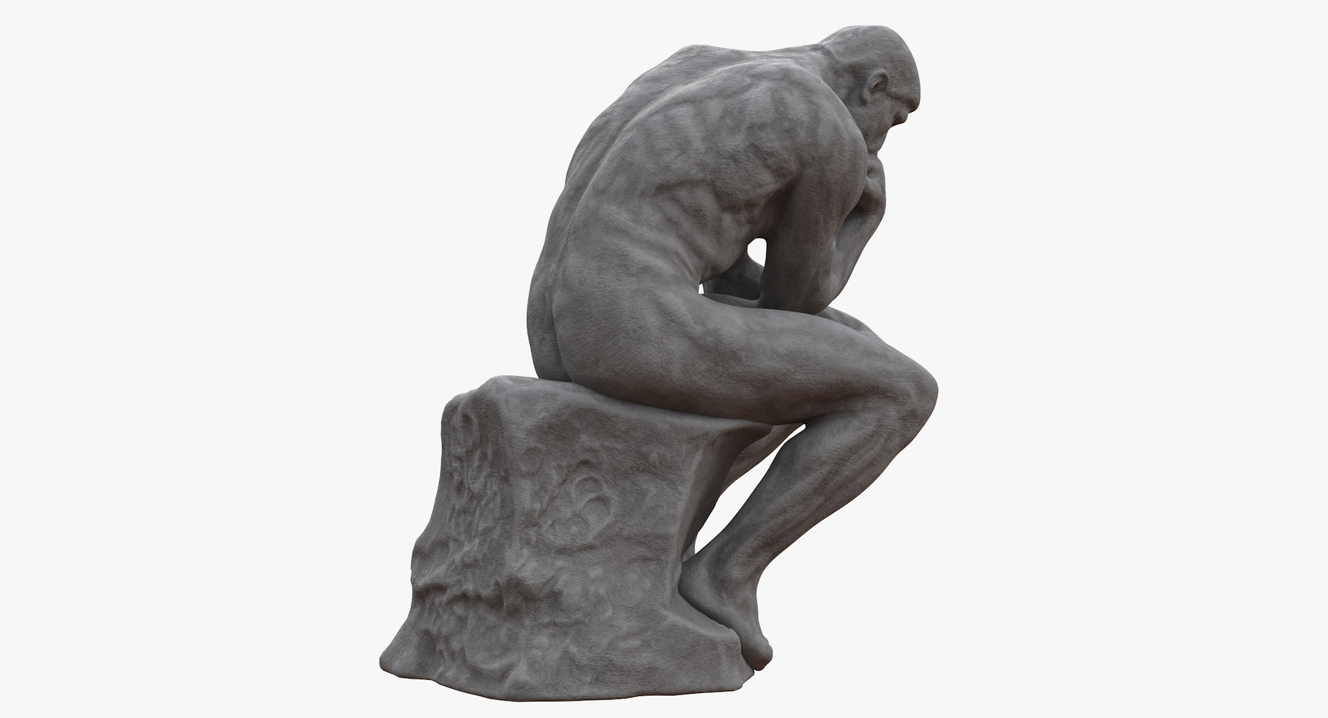 The Thinker Stone Statue 3D model - TurboSquid 1854377