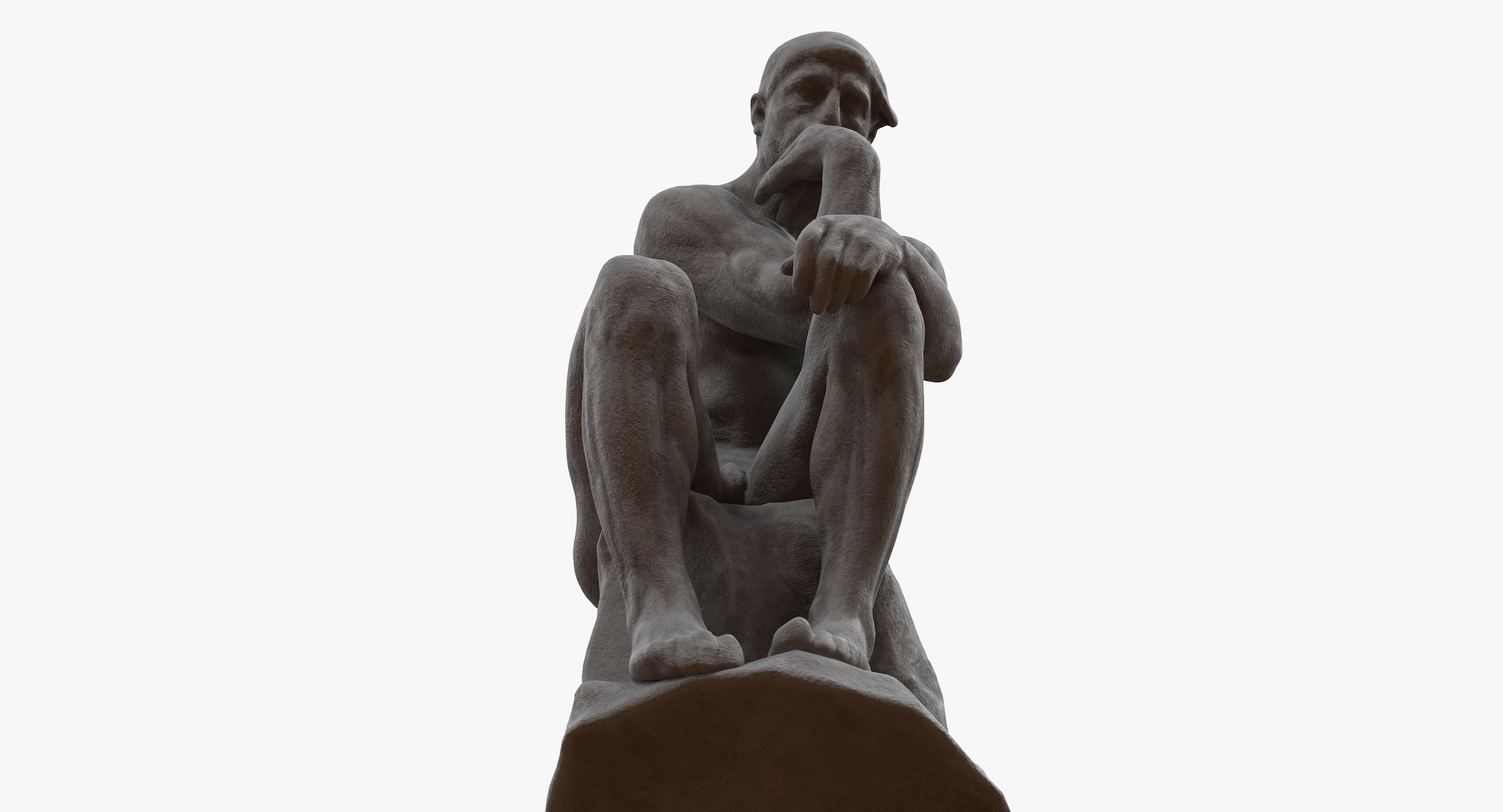 The Thinker Stone Statue 3D model - TurboSquid 1854377