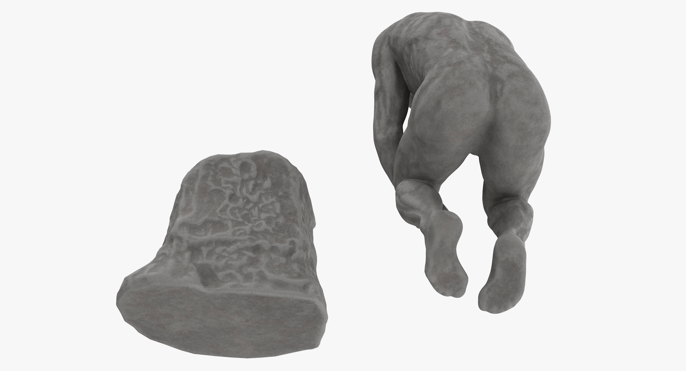 The Thinker Stone Statue 3D model - TurboSquid 1854377