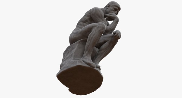 The Thinker Stone Statue 3D model - TurboSquid 1854377