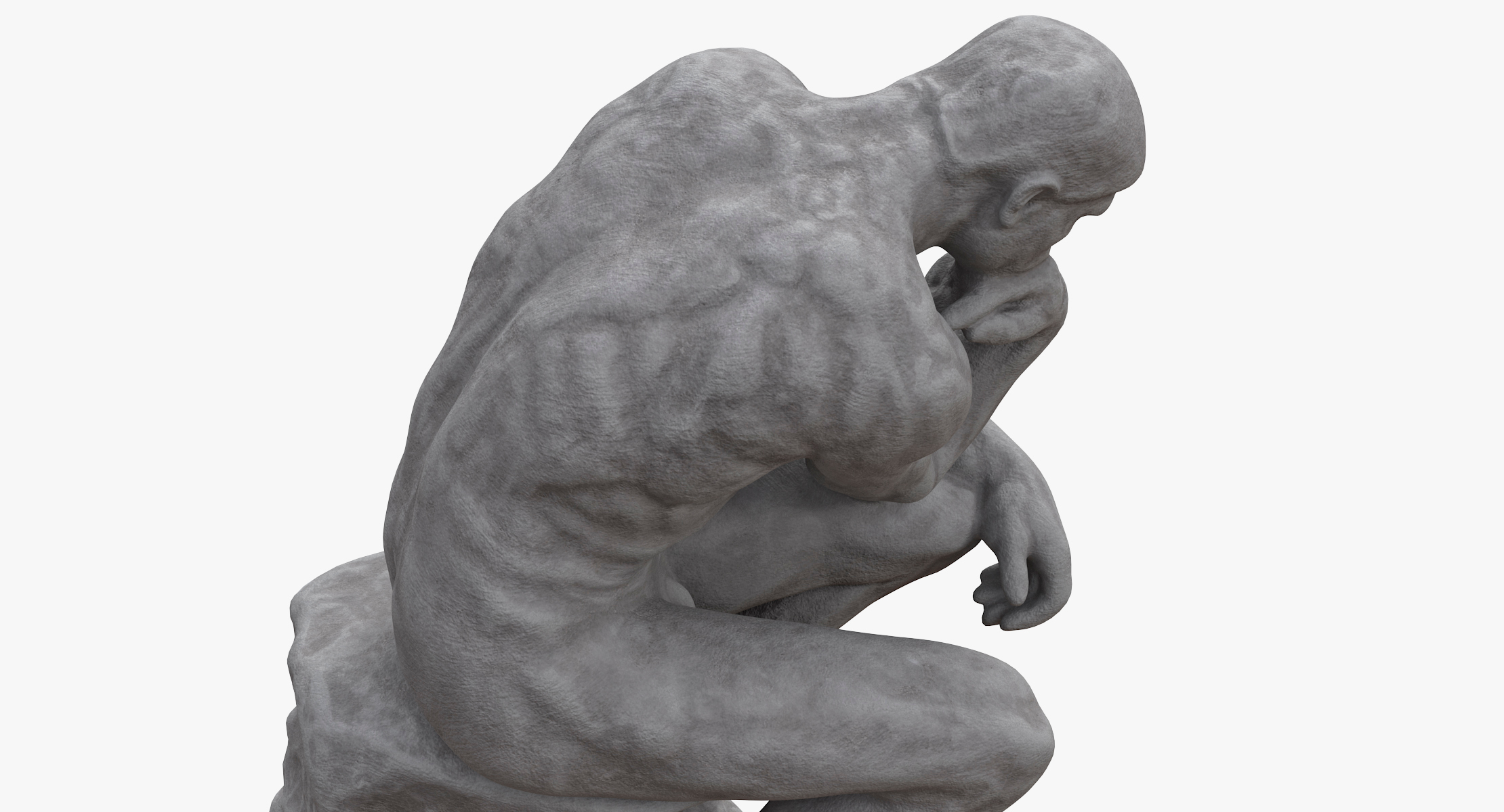 The Thinker Stone Statue 3D model - TurboSquid 1854377