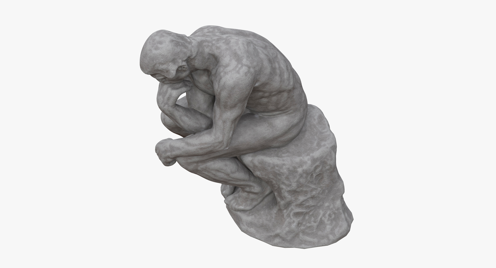 The Thinker Stone Statue 3D model - TurboSquid 1854377