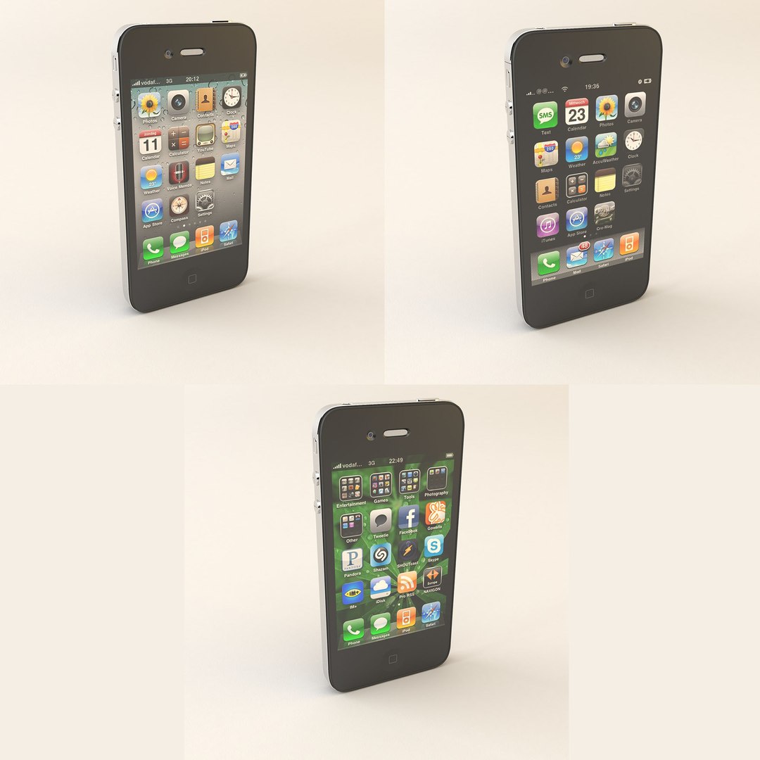 Apple iPhone 4 Collection 3D model - TurboSquid 2047115