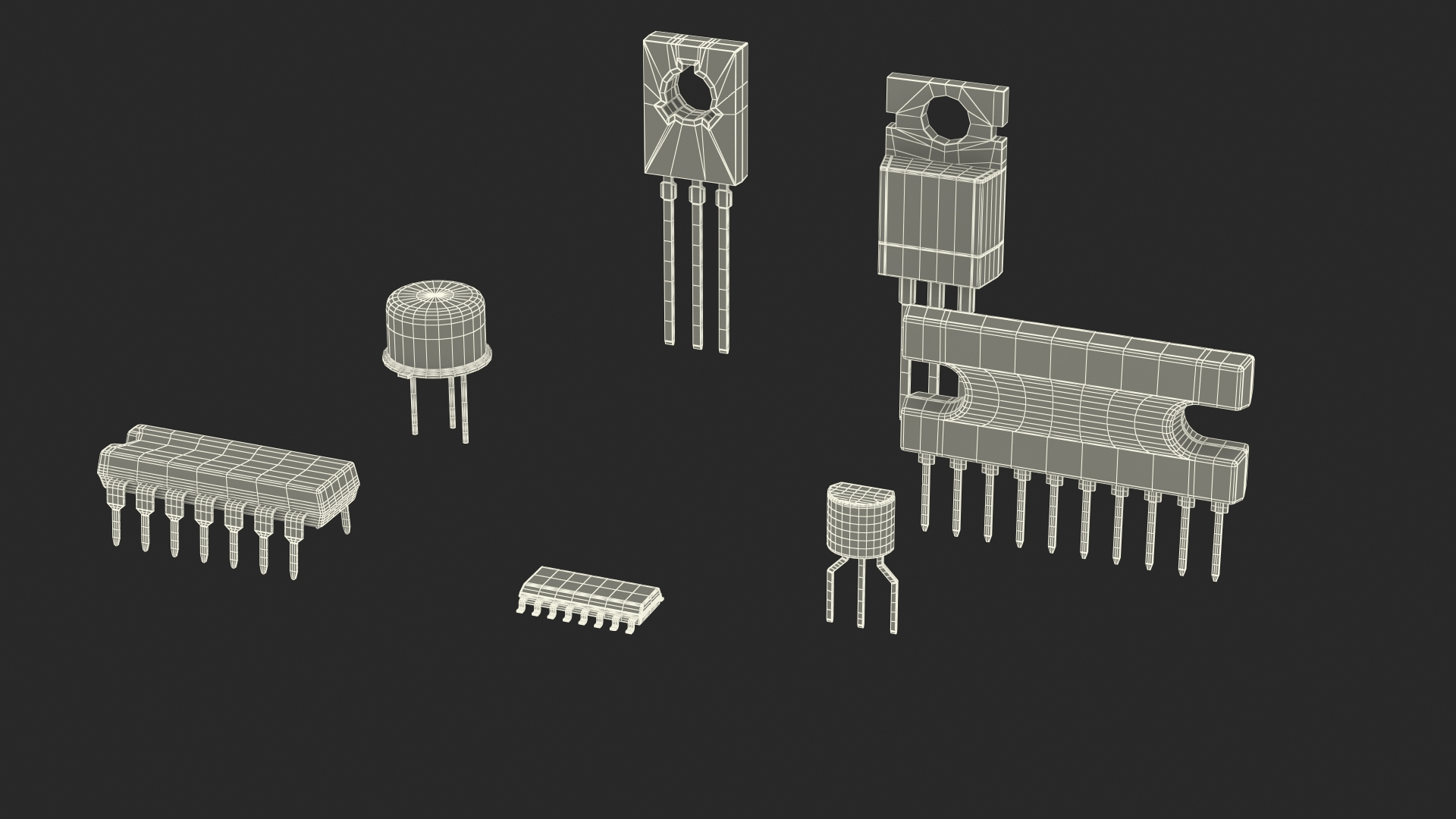 3D active electronics components set - TurboSquid 1683594