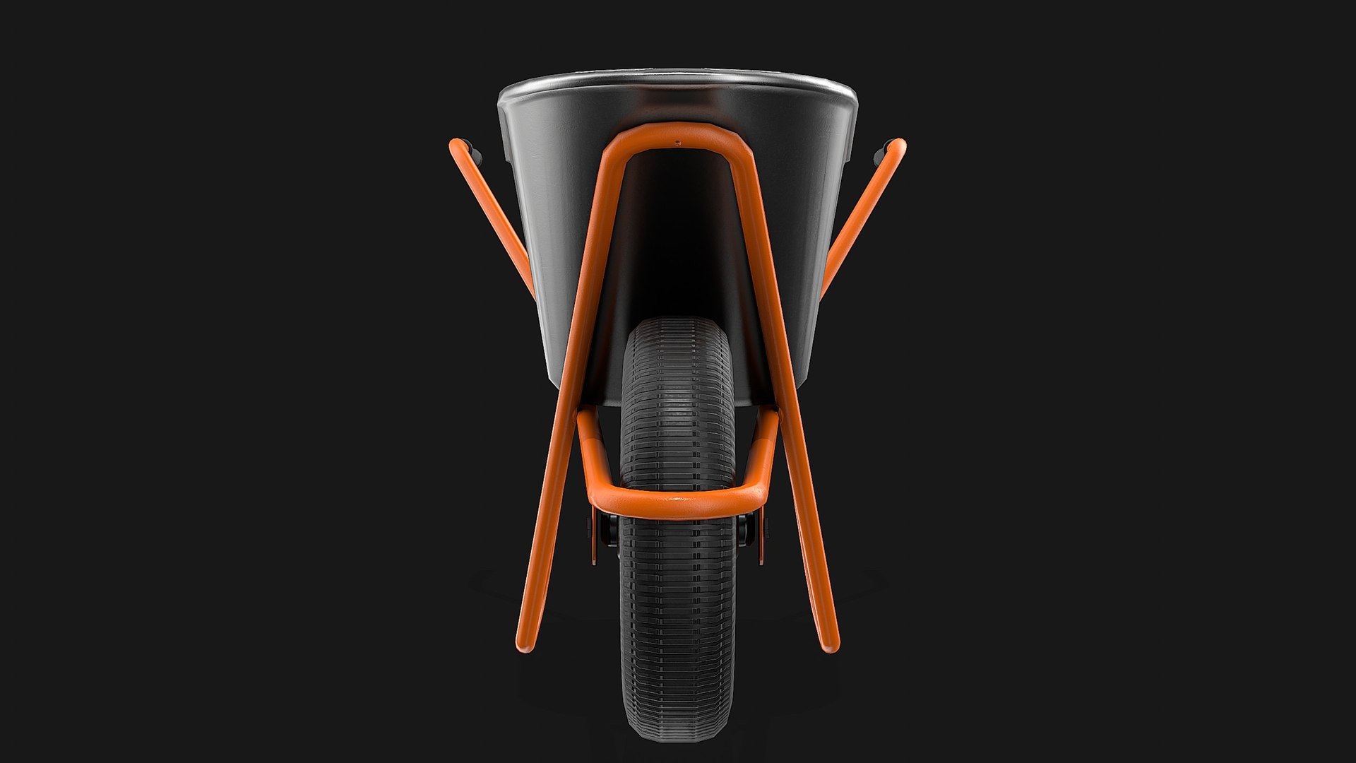 3D One Wheel Barrow Model - TurboSquid 2145316