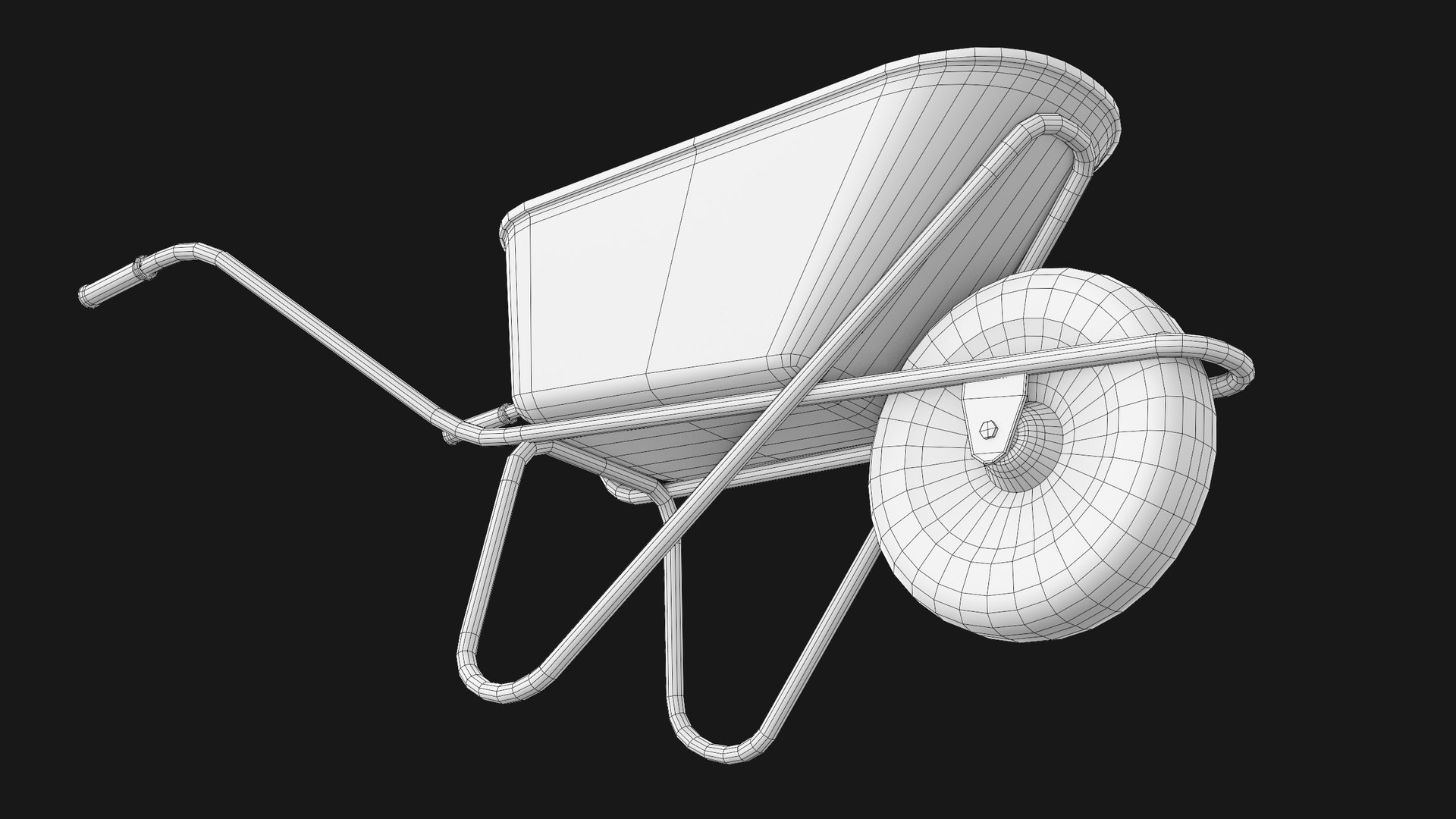 3D One Wheel Barrow Model - TurboSquid 2145316