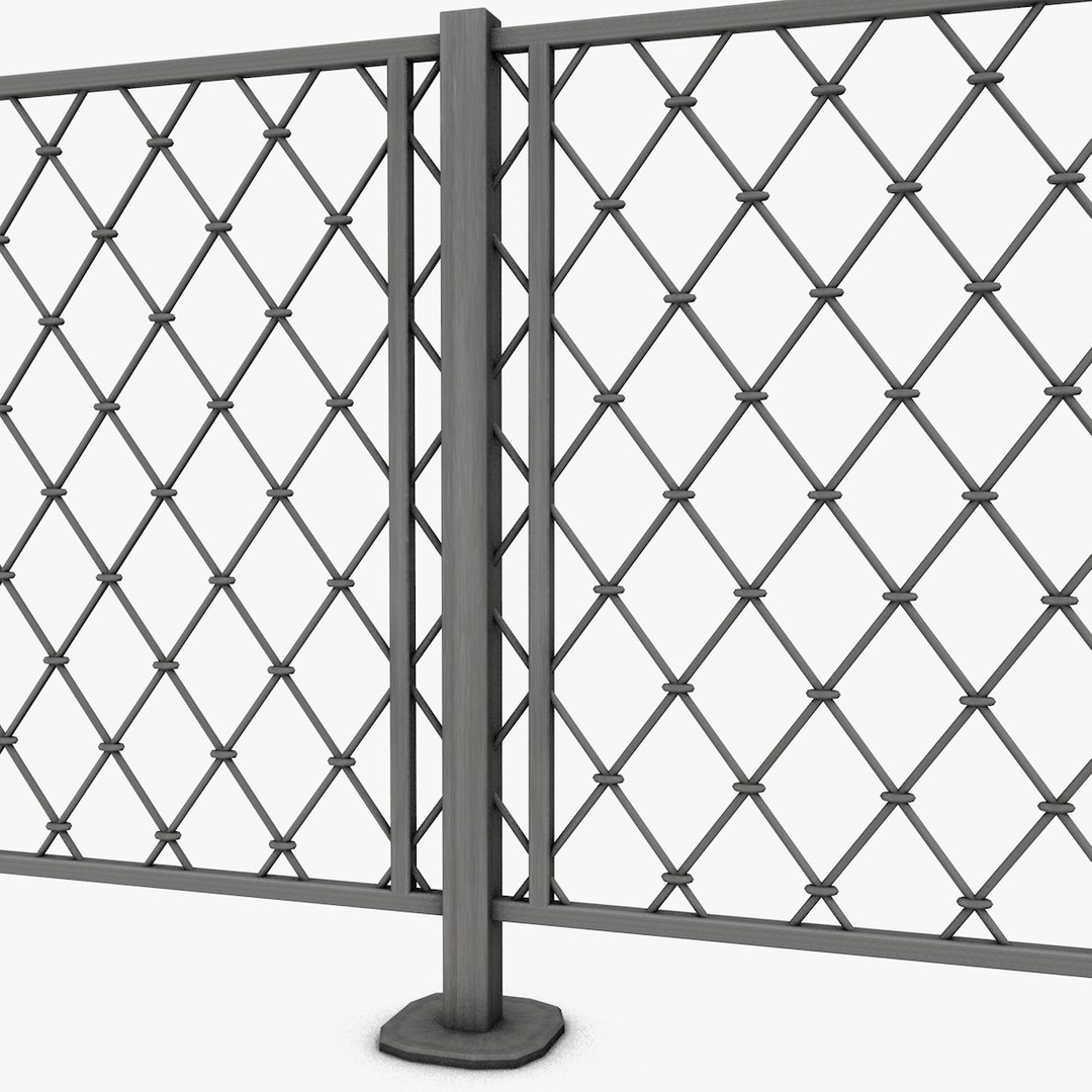 Metal Fence 3d Model