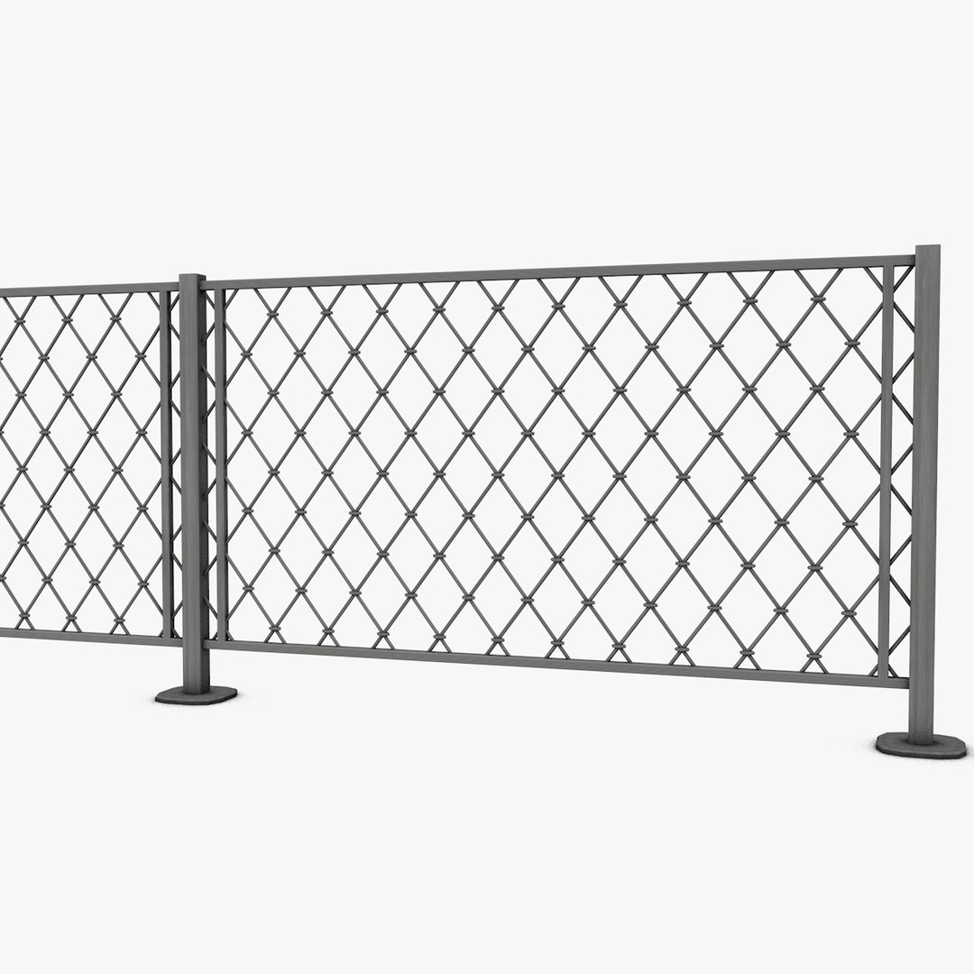 Metal Fence 3d Model