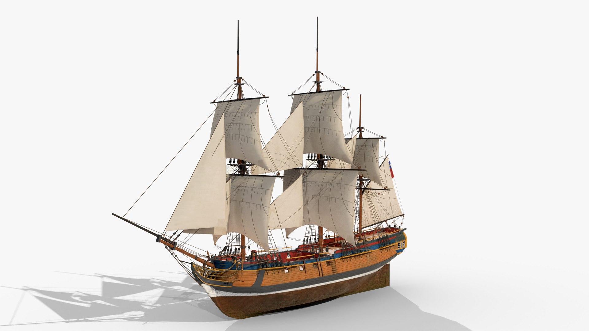 Sailing Ship Artemis 3D - TurboSquid 2097597