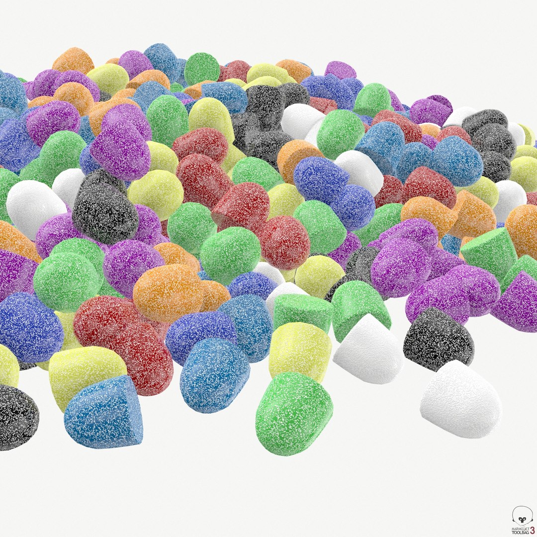 3D Gumdrop Pile Model - TurboSquid 1316358