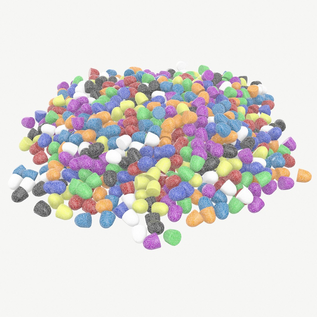 3D Gumdrop Pile Model - TurboSquid 1316358