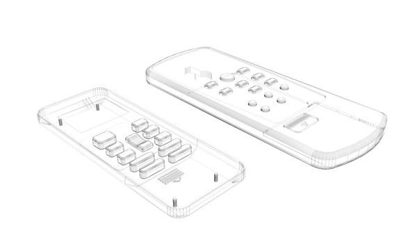 Air Conditioner Remote Controls Set model - TurboSquid 1756245