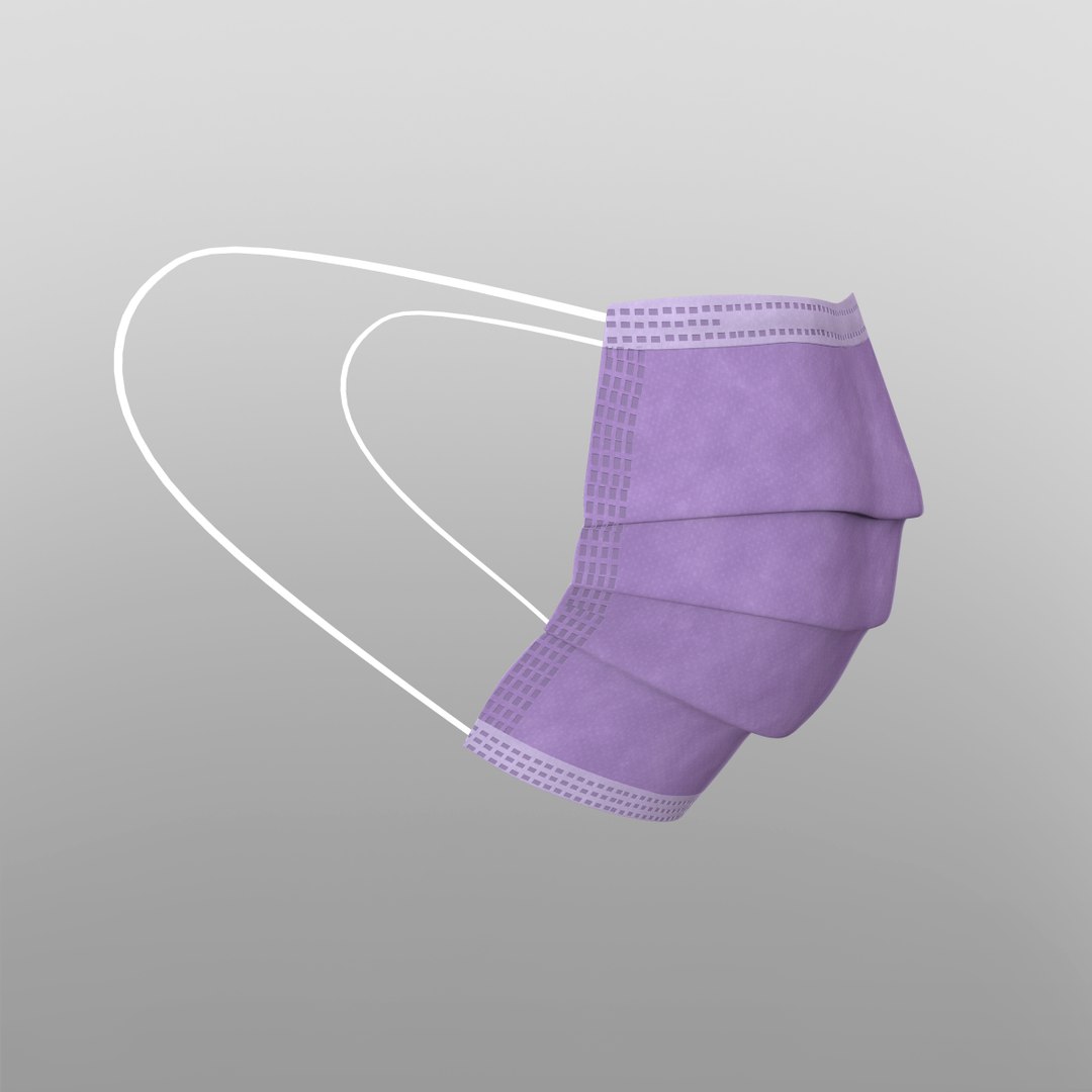 3D medical masks 7 color model - TurboSquid 1541106