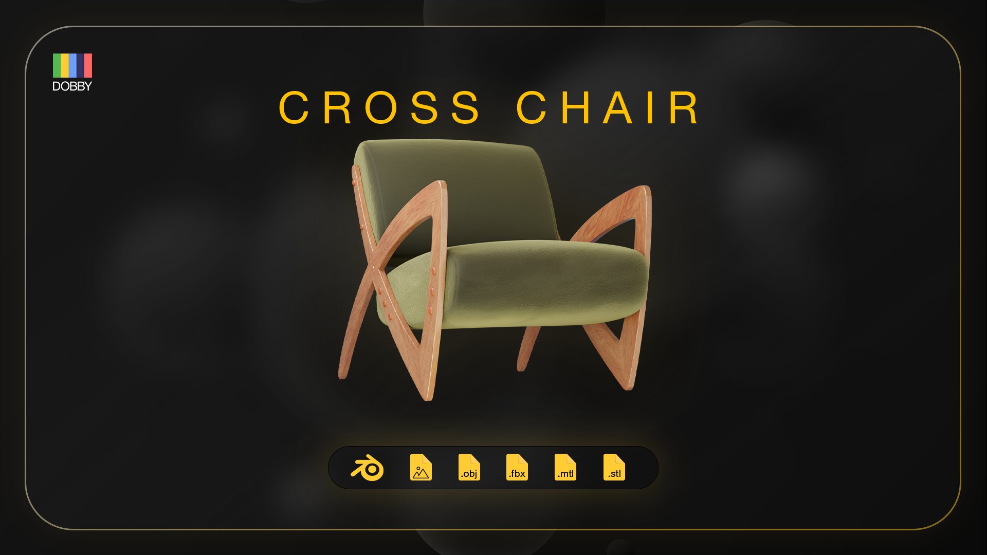 Cross chair 3D - TurboSquid 2128430