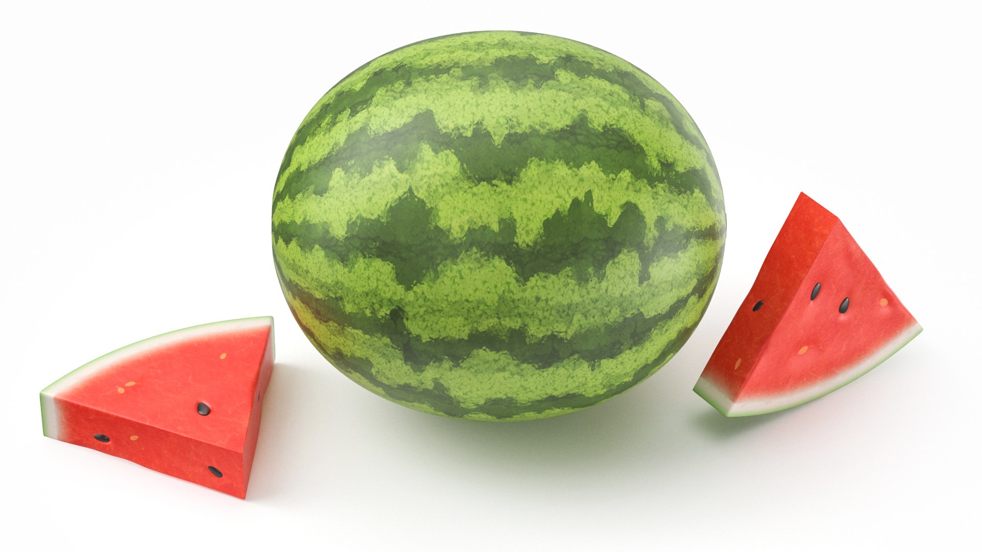 3D Watermelon Set Model - TurboSquid 2231276