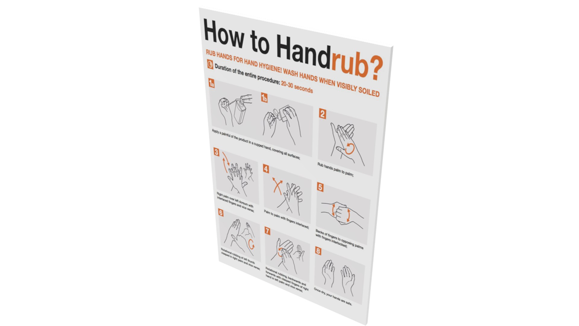 3D model Hand Rub Poster - TurboSquid 2172887