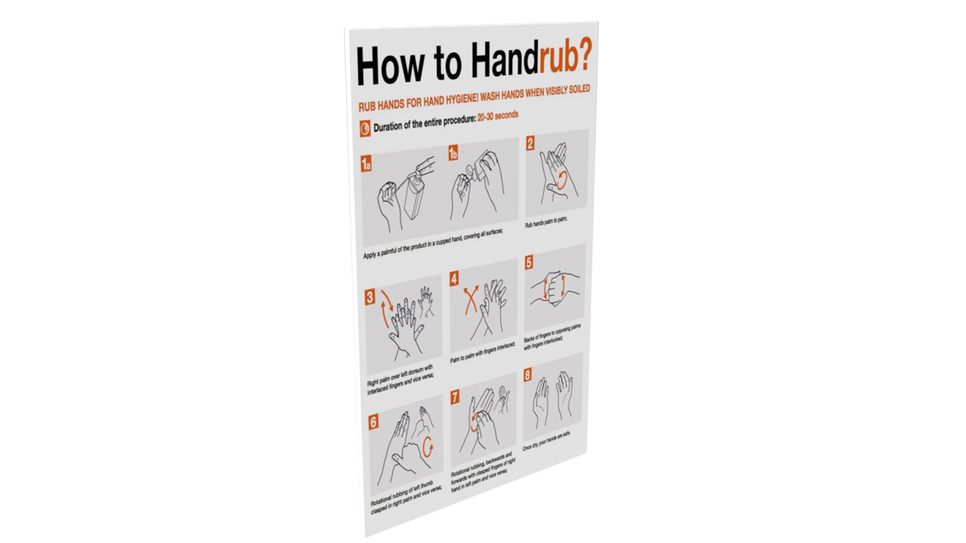 3D model Hand Rub Poster - TurboSquid 2172887