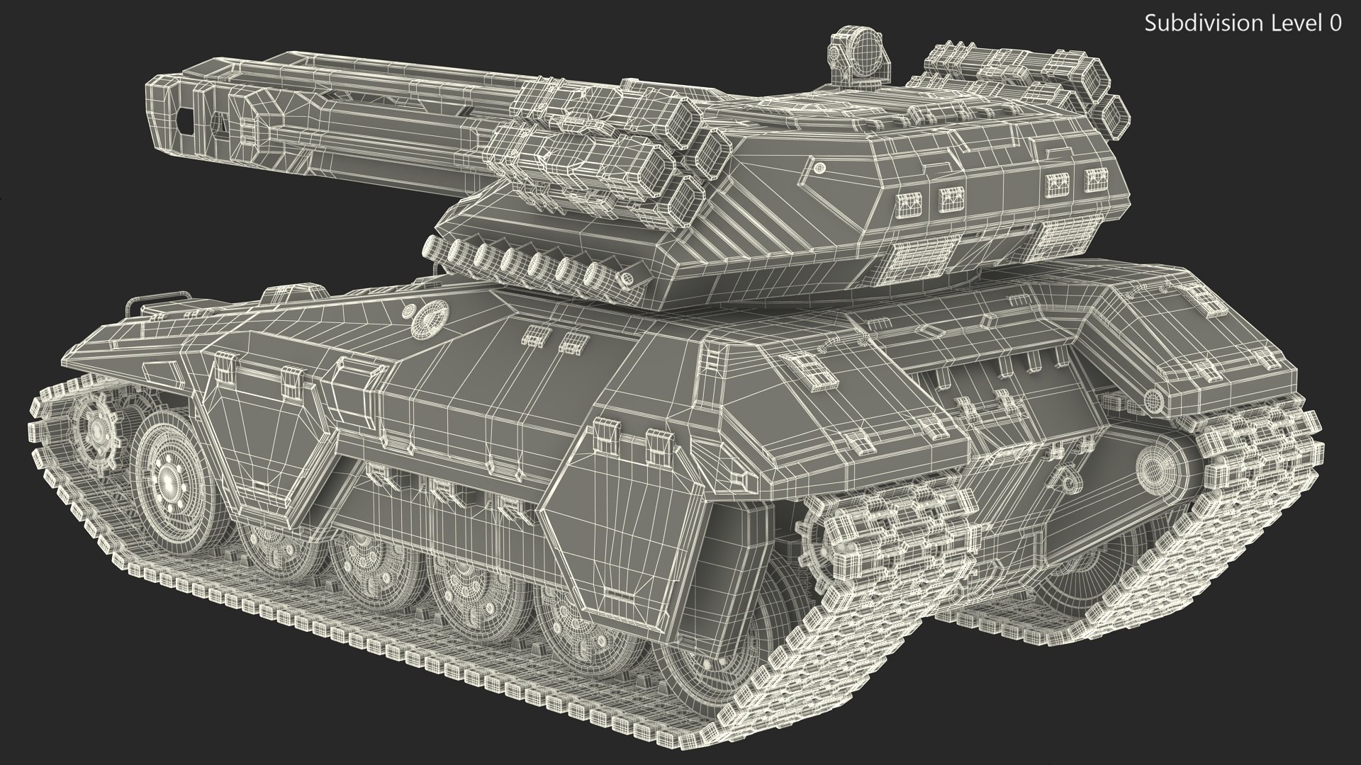 3D Futuristic Battle Tank In Camouflage Rigged For Cinema 4D Model ...