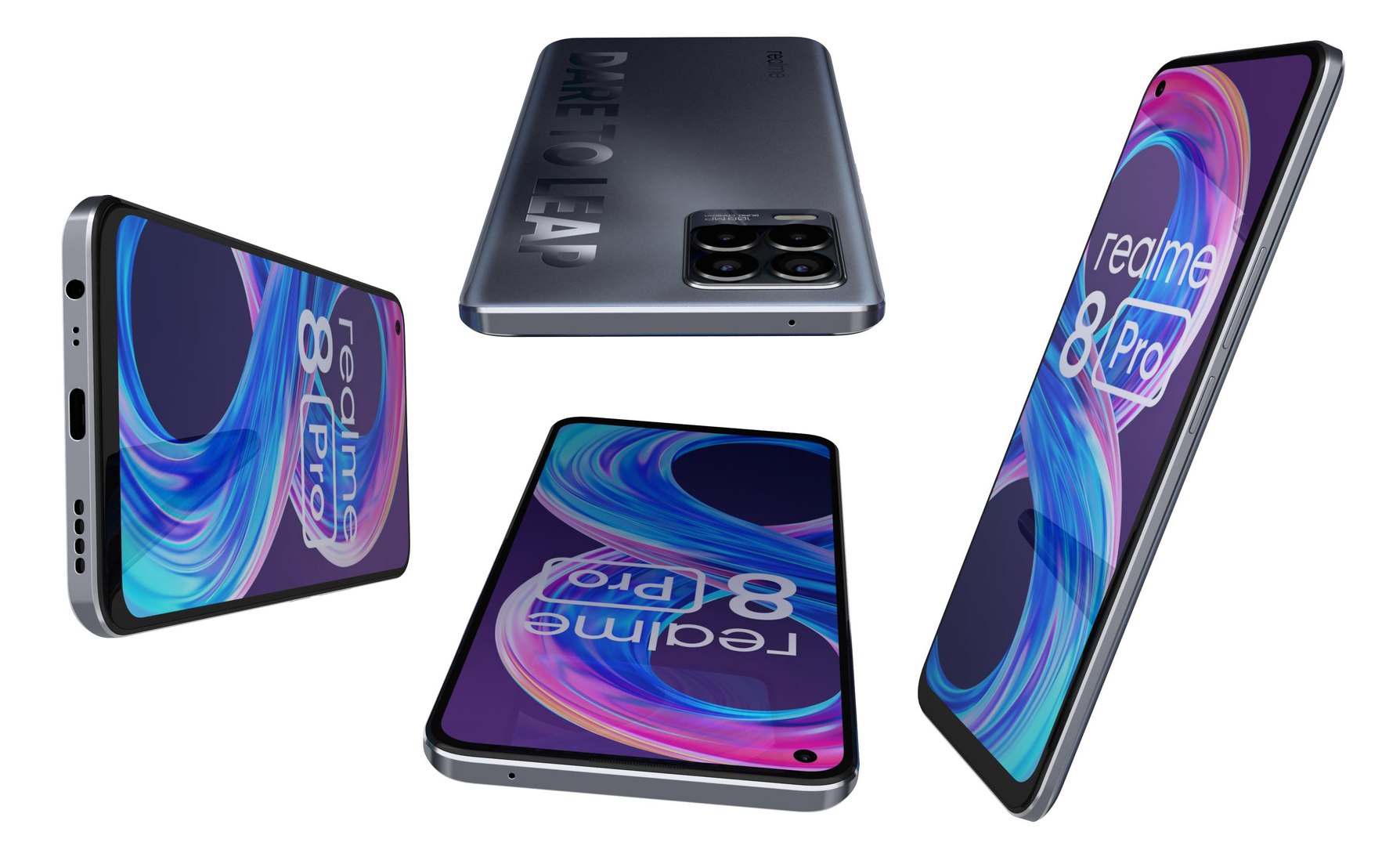 Realme 8 Pro Black 3D - TurboSquid 1721159