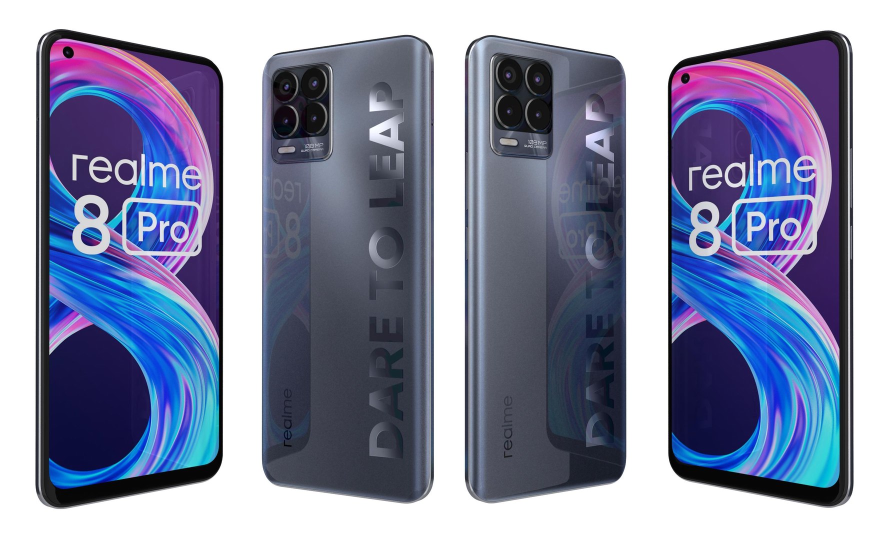 Realme 8 Pro Black 3D - TurboSquid 1721159