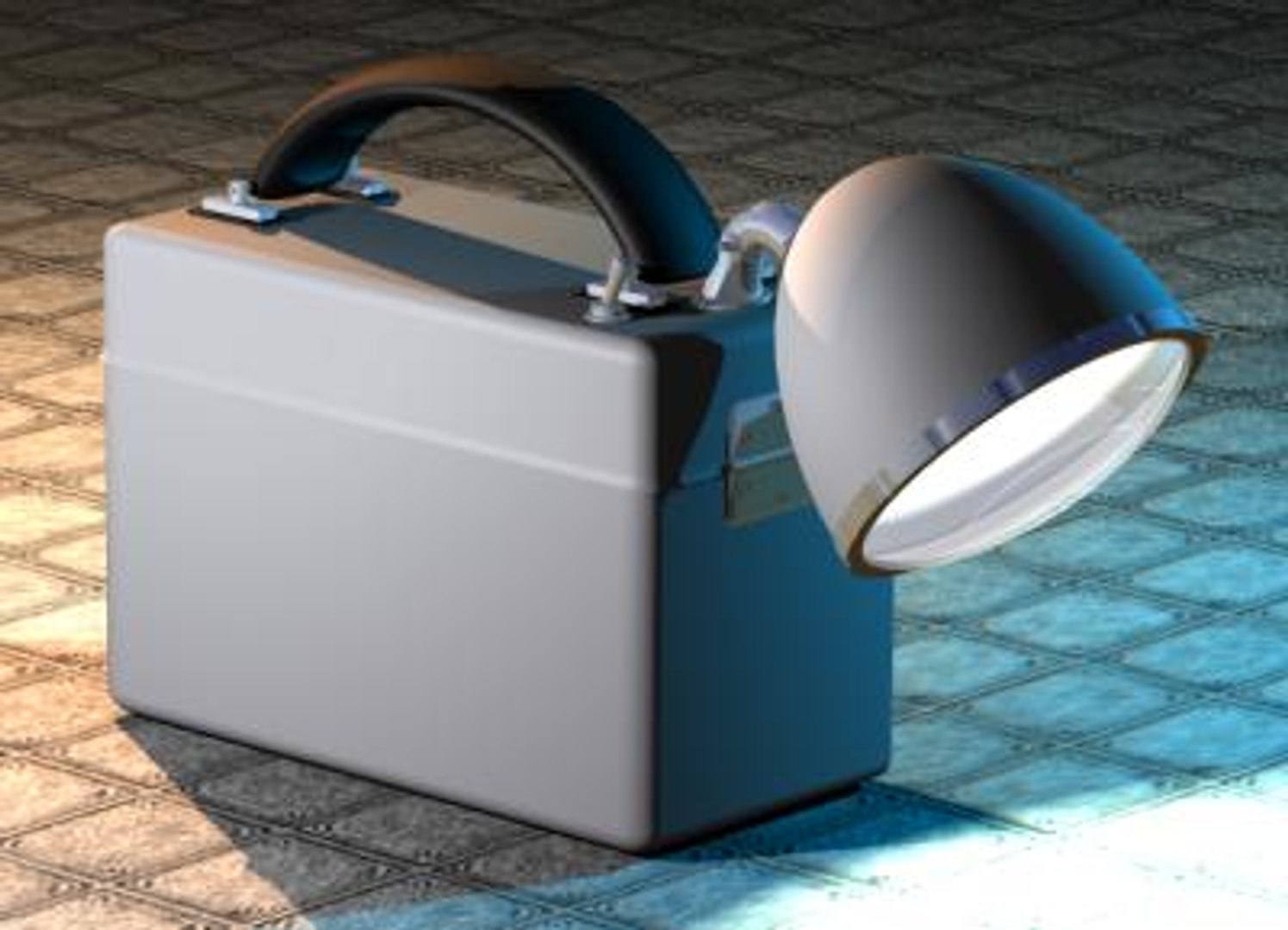 box flashlight light cob 3d 3ds