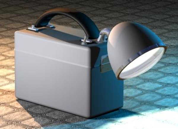 box flashlight light cob 3d 3ds